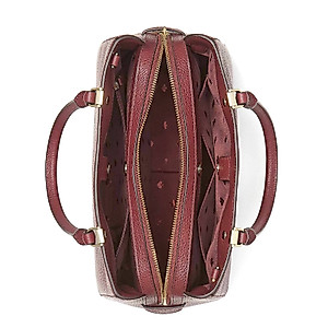 Kate Spade New York Kate Spade Leila Medium Triple Compartment Satchel Crossbody Bag Purse Handbag (Cherrywood)