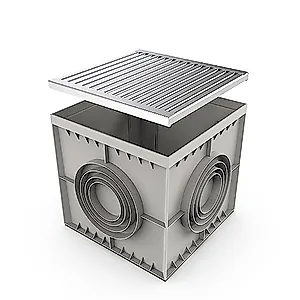 Vodaland - 22x22 inch Stainless Steel Catch Basin ADA/Heel Proof C class Package