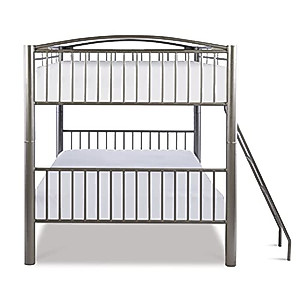 Powell Heavy Metal Bunk Bed, Full Over Full, Pewter