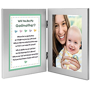 Poetry Gifts Will You Be My Godmother Keepsake Frame, Add Godchild 4x6 Inch Photo