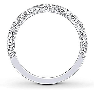 1 ct tw Bridal Set Vintage Moissanite Engagement Rings for Women 10k White Gold Free Engraving