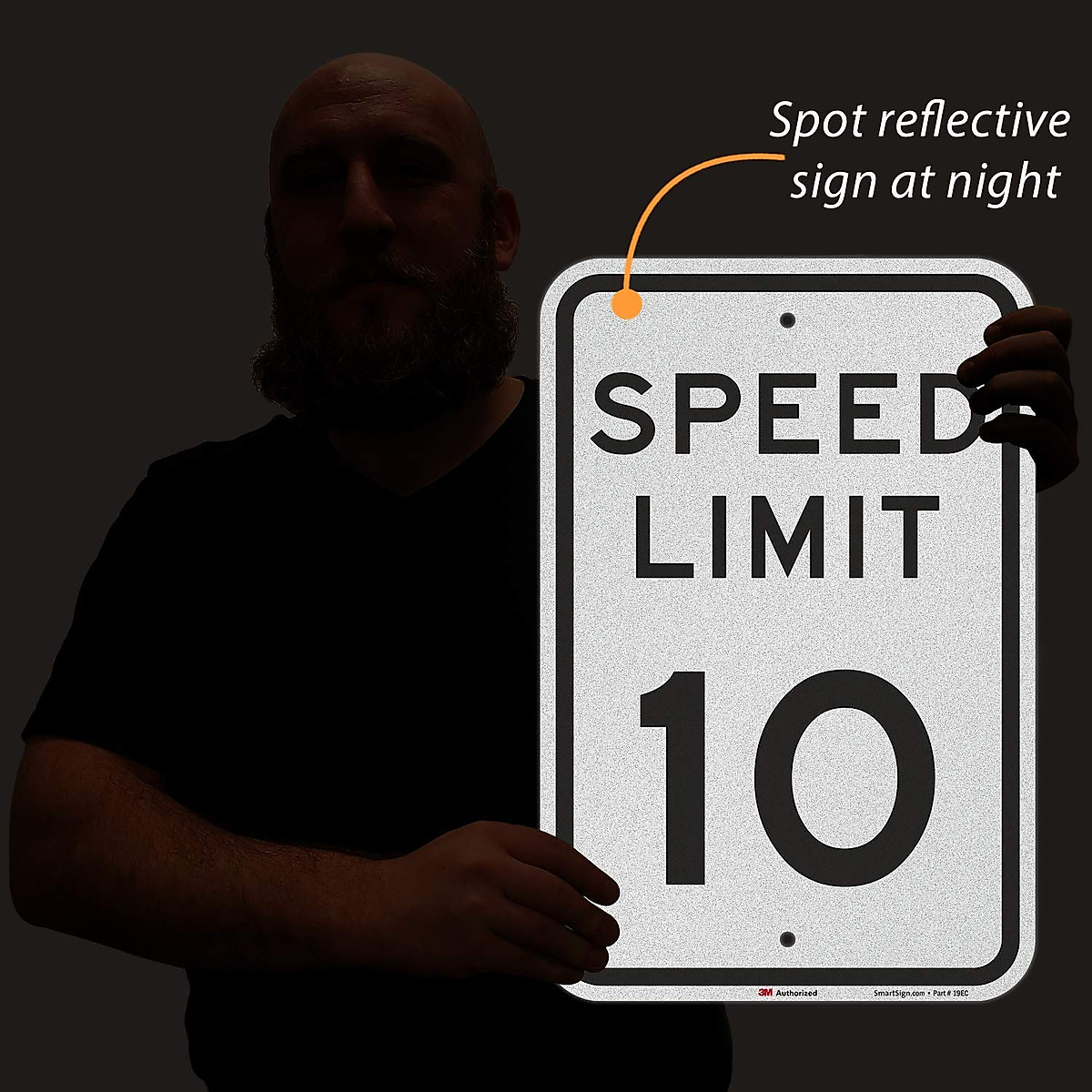 SmartSign-K-2081-EG "Speed Limit 10 MPH" Sign | 12" x 18" 3M Engineer Grade Reflective Aluminum