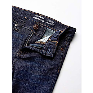 Amazon Essentials Outdoor Girls' Skinny Fit Stretch Jeans, Dark Wash, Size: 14 Slim