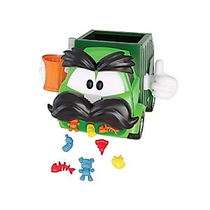 Goliath Trash Stash Game - Fill Trashcan, Watch It Dump Into Garbage Truck Or Truck Chucks It Up - No Reading Required, Ages 4 and Up, 2-4 Players , Green