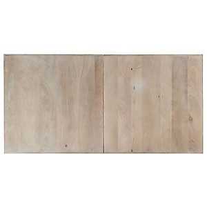 Dining Table,Retro Coffe Table,Conference Table,Industry Offic Table,Easy to Assemble,With a Steel Cross Frame,Fits Dinner Party, Study, Office Work, 55.1"x27.6"x29.5" Solid Bleached Mango Wood