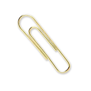 ACCO Paper Clips, Jumbo, Smooth, Gold, 50 Clips/Box (72532)