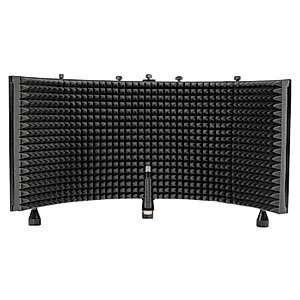 Rockville ROCKSHIELD 3 Large Studio Mic Isolation Shield w/Sound Dampening Foam