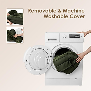 EHEYCIGA Orthopedic Dog Beds for Extra Large Dogs, Waterproof Memory Foam XL Dog Bed with Sides, Non-Slip Bottom and Egg-Crate Foam Big Dog Couch Bed with Washable Removable Cover, Dark Green