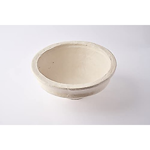 Mud Pie Paper Mache Pedestal Bowl, Pedestal, 6" x 12" dia White