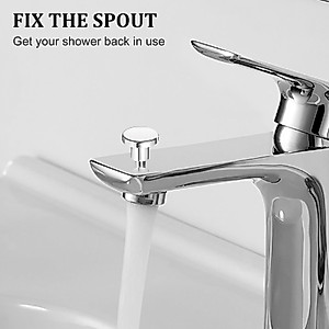 2Set Tub Spout Diverter Repair Kit, Gate Bathroom Shower Bathtub Leaky Tub Faucet Leak Repair Replacement Part, Includes 2 x Diverter Valve Stems, 2 x Cup Seals and 2 x Gates