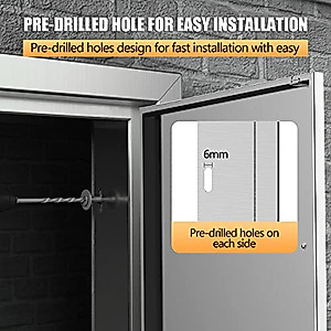 KODOM BBQ Access Door 26W x 24H Inch, Stainless Steel Double BBQ Doors,Weatherproof Outdoor Kitchen Doors for BBQ Island Outdoor Kitchen and Outside Cabinet