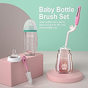 15Pcs Food Grade Multipurpose Bottle Brushes for Cleaning,Cleaner Brush,Include Straw Brush|Bottle Brush|Blind Duster|Pipe Cleaner,Small,Long,Soft,Stiff Kit for Baby Bottle,Nipple,Tube,Jar,Bird Feeder