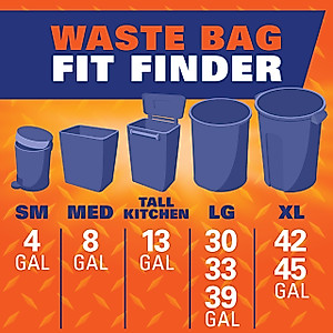 Hefty Strong Large Trash Bags, 30 Gallon, 74 Count