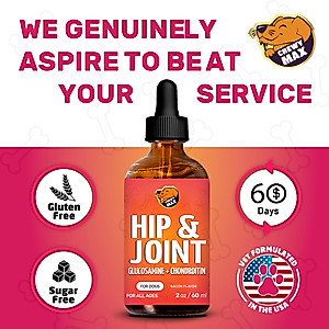 Glucosamine for Dogs Hip and Joint Supplement Liquid | Liquid Glucosamine for Dogs | Dog Joint Supplement Liquid | Glucosamine Liquid for Dogs | Large & Small Dog Joint and Hip Supplement | 3 Bottles