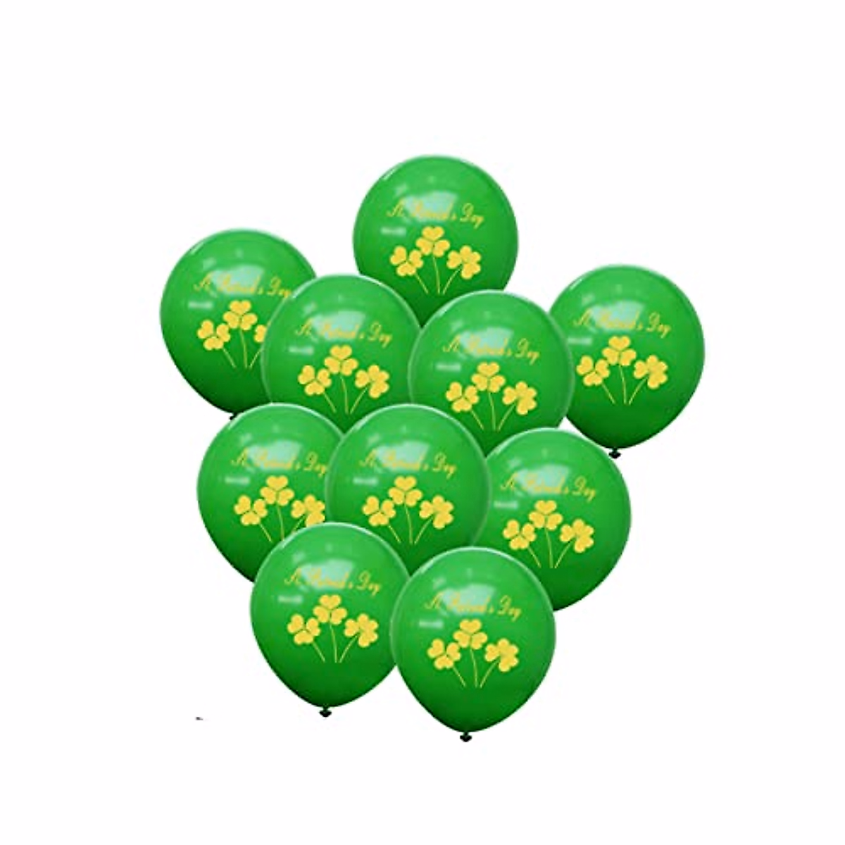 jojofuny 1 Set white ballons white balloons st patricks day balloons irish carnival latex balloons paper garland burlap banner balloons kit emulsion decorate pompom four leaf props