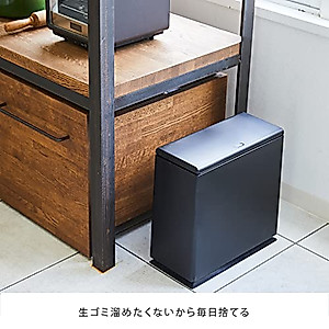 Ideaco TUBELOR® Kitchen Flap Designer Rectangular Waste Bin with Lid, Conceals Any Plastic Bag 2.3 Gal, Matte Sand White