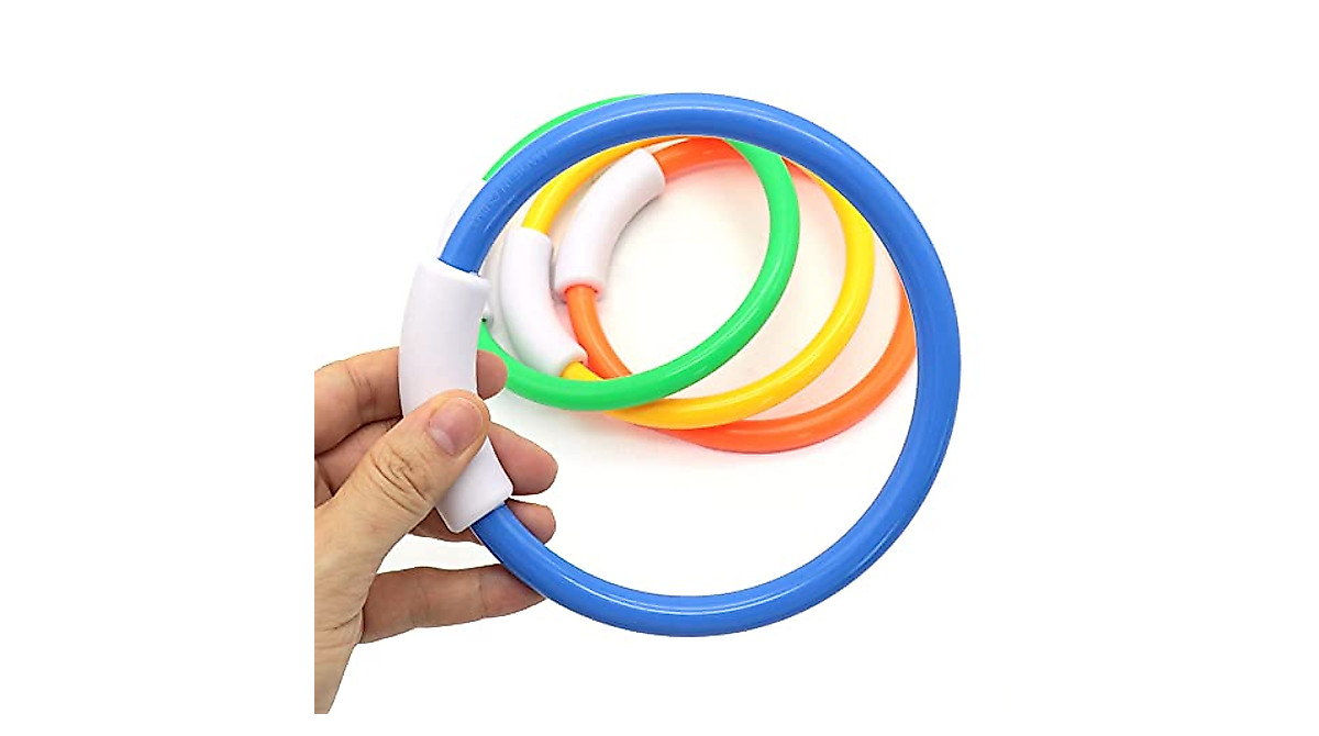 4pcs Diving Rings for Kids - Fun Underwater Pool Toy