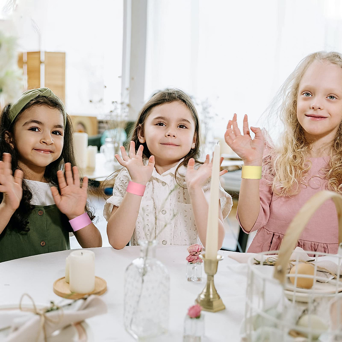 VINYL FROG 12 Pcs Rainbow Silicone Slap Bracelets, 6 Colors Slap Bracelet Wristbands Soft and Safe for School Party DIY Painting Favors Craft Project, 8.5 Inch x 1 Inch