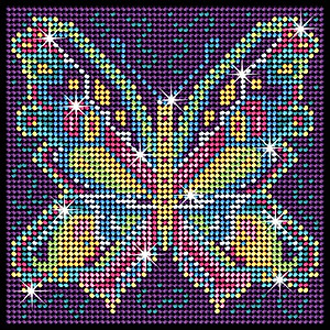 Sequin Art Diamond Butterfly Sparkling Arts & Crafts Picture Kit