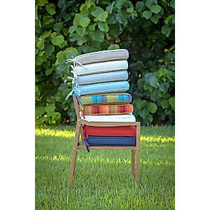 TPAC DESIGNS Outdoor Seat Cushion (Set of 2) - Sunbrella Seat Cushion for Patio, Indoor, Outdoor, Chair, Lounge, Dining & Bistro - Weather Resistant Replacement Cushion Seat Pads