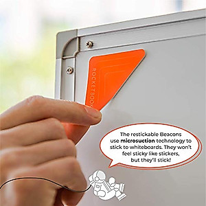 Rocketbook Beacons - Digitize Your Whiteboard - Reusable Stickers To Upload Your Whiteboard Notes To The Cloud with Carrying Case (1 Pack), BEA-A4-K