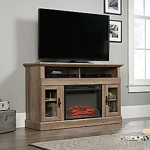 Sauder Barrister Lane Media Fireplace, for TVs up to 60", Salt Oak finish