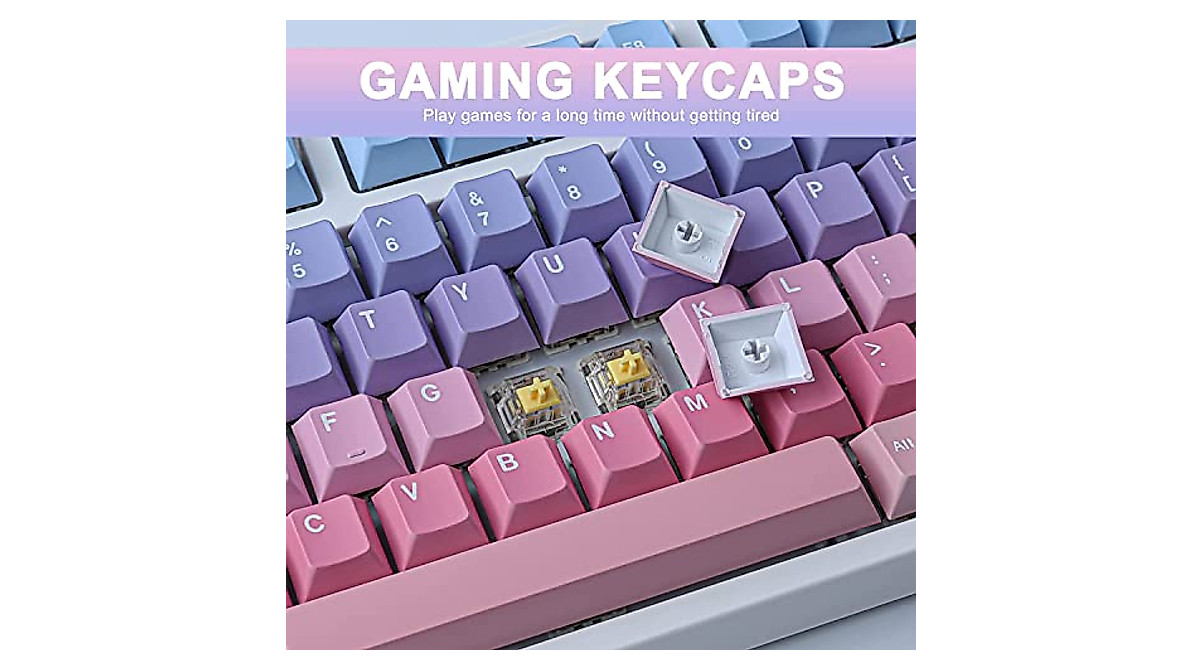 JOMKIZ Colorful Clouds Keycaps for Mechanical Keyboards | 129 Keys DIY Set