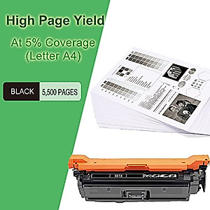 HP 507A Black,Cyan,Yellow,Magenta Toner Cartridge （4 Pack） Works with HP Laserjet Enterprise 500 Color M551, HP Laserjet Enterprise 500 Color MFP M575, HP Laserjet Pro 500 Color MFP M570 Series