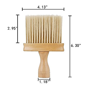 SANYISAN High Density Ultra Soft Detail Brush with Cotton Fabric, Car Brush, Interior Dusting Wooden Handle Tool for and Keyboard Deep Cleaning (A-1PC) 6.3×4.13×1.18in