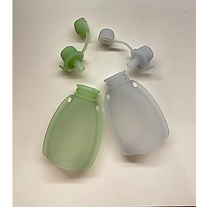Jane & Kate Reusable Baby Food Silicone Pouch, 100% Silicone, Baby Food Storage Squeezable Pouch, Dishwasher Safe, Freezer Safe, Oven Safe, 2 Pack