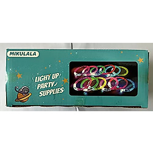 Mikulala 24Pcs Glow in the Dark Party Supplies for Kids/Adults, Flashing Light up Toys LED Bracelets Glow Sticks , Neon Christmas Party Favors Carnival Birthday Concert Party Games Gifts Accessory