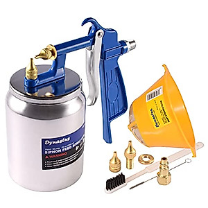 Dynastus Suction Feed Siphon Air Spray Gun for Spraying Oil-Based or Latex Paints, with Filtering and Cleaning Kits