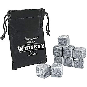 Southern Homewares SH-10197-S9 Natural Marble Whiskey Stones Silver, One Size