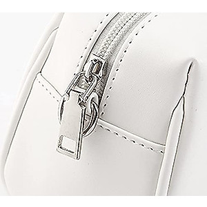 QZUnique Handbags Set Clear PVC Shoulder Bag + Leather Crossbody Bag Large Printed Cute Tote Bag for Women