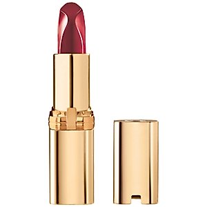 L'Oreal Paris Colour Riche Red Lipstick, Long Lasting, Satin Finish Smudge Proof Lipstick with Hydrating Argan Oil & Vitamin E, Reds of Worth, Ambitious Red, 0.13 Oz