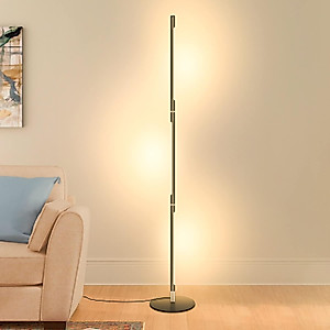 LED Floor Lamp Living Room, 10W Floor Lamp With Remote Control, Dimmable, APP Control with Music Sync Timer LED Lamp, Modern RGB Color Changing Floor Lamp for Living Room, Bedroom [Energy Class F]