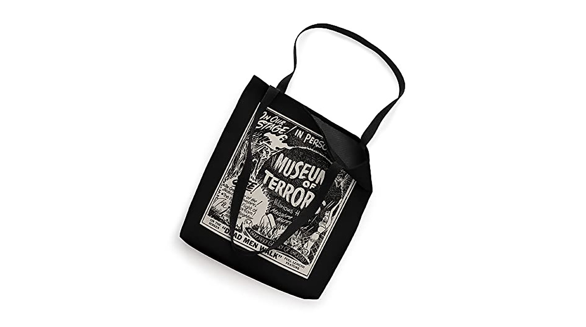 Vintage Halloween Horror Tote Bag with Classic Slasher Art