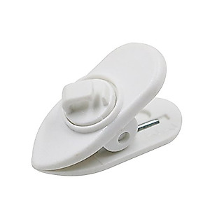 ALXCD Clips for Earphone Headphone, 360 Degree Rotate Earphone Mount Cable Clothing Clip, 2 Sizes 16 Pcs Clips for Most Monster, Sony, Sennheiser and Plantronics Headset, Pack of 16 (Black/White)