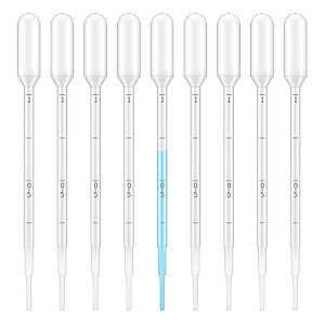 KINGLAKE Plastic Transfer Pipettes 1ml,Essential Oils Pipettes,Gradulated,Pack of 100