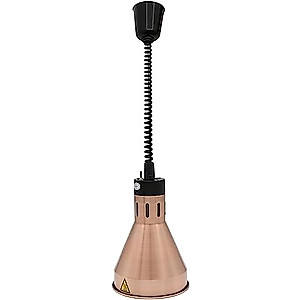 LINKANRUO 175 mm Hanging Food Warmer Lamp, Food Heat Lamp, Keep Food Warmer, Buffet Server Grill Lightweight Food Insulation Lamp for Hotel Restaurant Bar Kitchen Lamps(Copper)