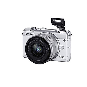 Canon EOS M200 EF-M 15-45mm is STM Kit (White) (Renewed)