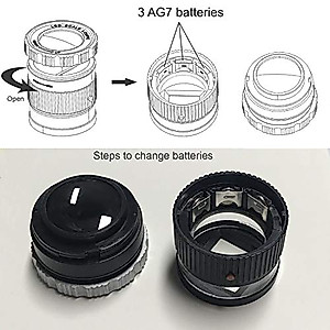 30X Jewelers Loupe, Loupe Magnifier Foldable Adjustable Focal Length, Loop Magnifier with Lights for Jewelry Gems Textile Optical Currency Coins Stamps Circuit Board