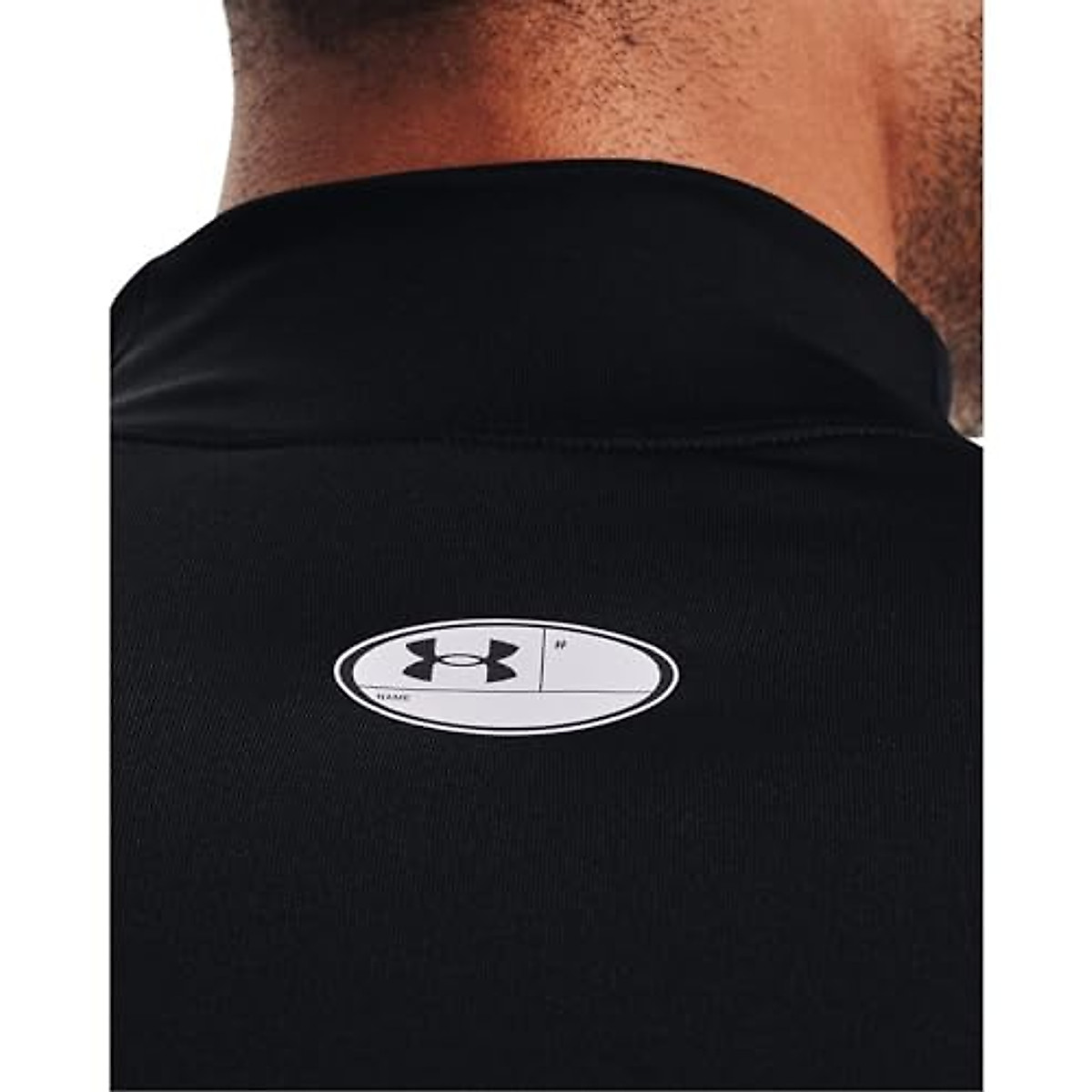 Under Armour Men's ColdGear Armour Fitted Mock, Black (001)/White, X-Large