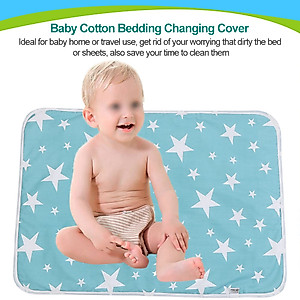 Ultra-Soft Large Washable Baby Changing Pad Mats Baby Cotton Urine Mat Diaper Nappy Bedding Changing Cover Pad Disposable Sanitary Baby Infant Toddler Diaper Liners Covers(Dream Stars)