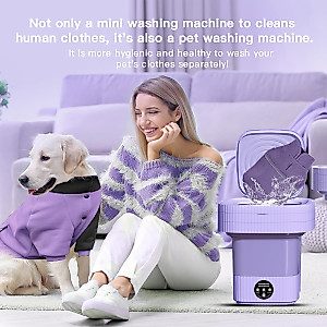 Portable Washing Machine,13L Folding Mini Washer with 3 Modes Deep Cleaning of underwear,baby clothes,Foldable Washing Machine for Apartments,Dorm,Camping,RV,Travel Laundry