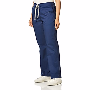 WonderWink Women's Wonderwork Flare Leg Scrub Pant, Navy, Medium