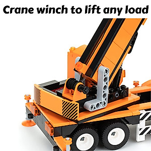 Block Builder Mobile Crane Building Block Set (475pcs) and Construction Tower Crane. Two Building Kits in one Set! Toy Blocks Suitable for Boys and Girls.