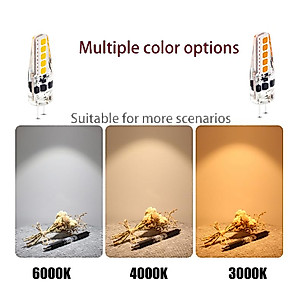 G4 LED Bulb 2W Equivalent to 20W-25W T3 JC Type Bi-Pin G4 Base Halogen Bulb, AC/DC 12V Warm White 3000K G4 Bulb for Under Cabinet Light,Ceiling Lights,RV, Boats,Outdoor Landscape Lighting (10Pack) ﻿…