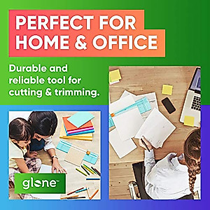 Glone 12 inch Paper Trimmer, A4 Size Paper Cutter with Automatic Security Safeguard for Coupon, Craft Paper and Photos (Green)