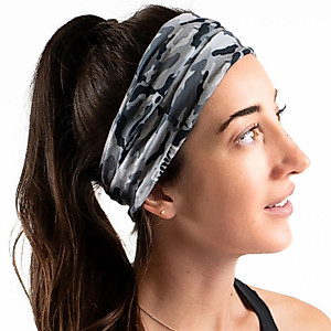 RokBAND Multi-Functional Neck Gaiter or Headband | Camouflage | Gray